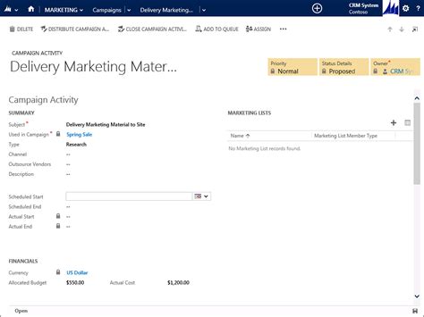 Adding Campaign Activities Microsoft Dynamics Crm 2013 Unleashed Book