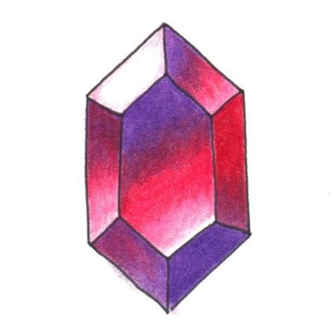 How To Draw Gemstones With Colored Pencils Adult Coloring Tutorial