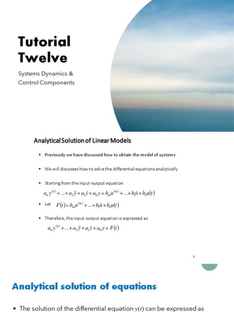 Tutorial 5 Pdf Damping Ordinary Differential Equation