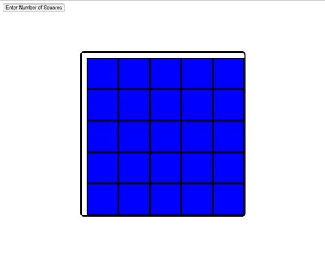 Javascript The Squares Of My Grid Are Overflowing From The Container When Number Of Squares In