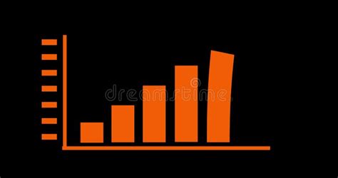 Animating Chart Diagram With Orange Color Isolate Black Screen Stock Video Video Of Financial