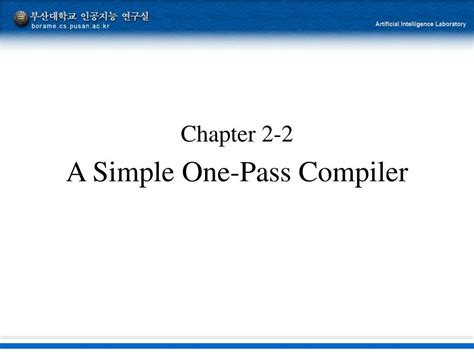Ppt Chapter 2 2 A Simple One Pass Compiler Powerpoint Presentation