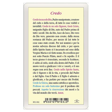 Preghiera Credo Da Stampare