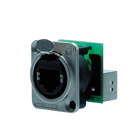 Neutrik NE8FDP RJ45 Connector (Ethercon Chassis) Feedthrough Receptacle ...
