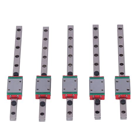 Buy Ymiko 5pcs Mgn7 Linear Guide Rail Bearing Steel Guideway Rail With Slide Block 3d Printer