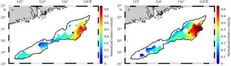 Spatial Distributions Of Normalized Eddy Relative Vorticity In The Csr Download Scientific