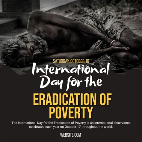 Day For The Eradication Of Poverty Template Postermywall