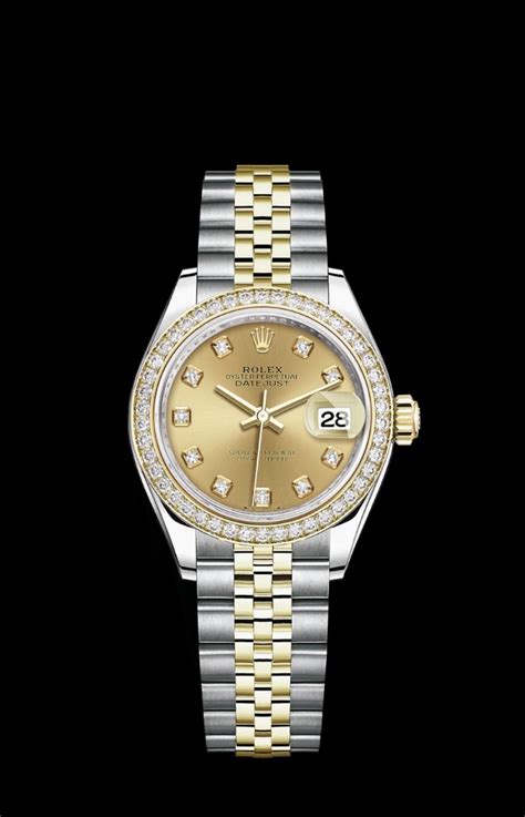 Rolex Lady Datejust Oyster 28 Mm Oystersteel Yellow Gold And