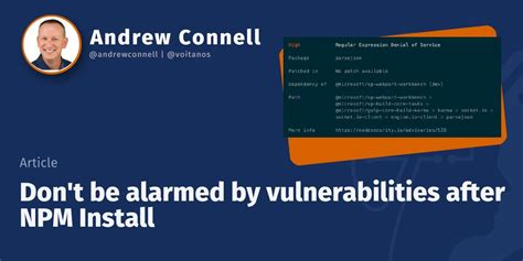 Dont Be Alarmed By Vulnerabilities After Running Npm Install R