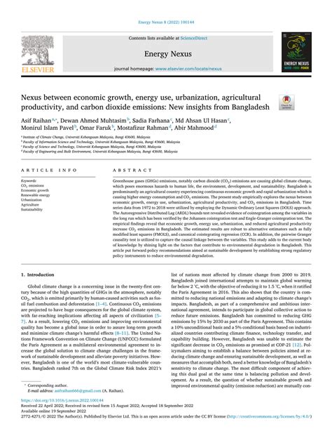 Pdf Nexus Between Economic Growth Energy Use Urbanization