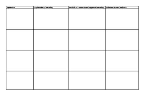 Planning Grid For Analytical Writing Teaching Resources