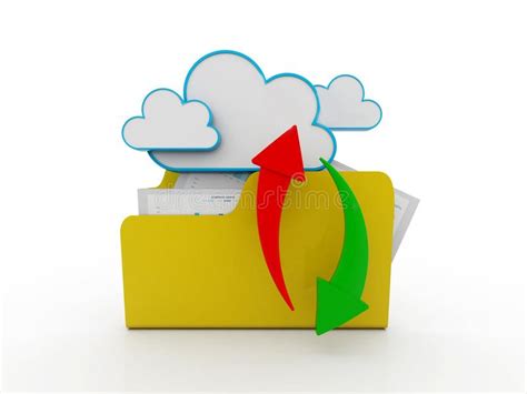 Cloud Computing Concept Cloud Network 3d Rendering Stock Illustration Illustration Of Modem