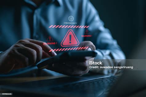 System Warning Hacked Alert Cyberattack On Smartphone Network Cybersecurity Vulnerability Data