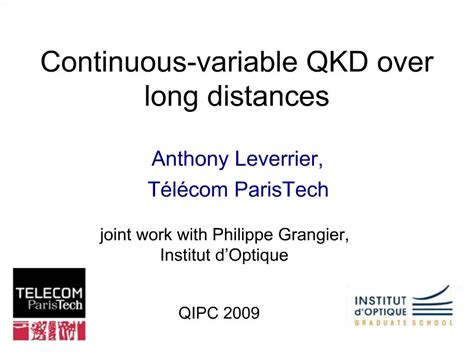 Ppt Continuous Variable Qkd Over Long Distances Powerpoint Presentation Id269937