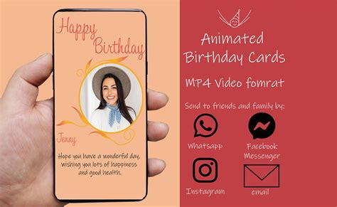 Animated Photo Birthday E Card Etsy