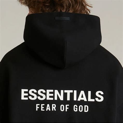 Buy Fear Of God Essentials Classic Fit Fleece Zip Up Hoodie Jet Black