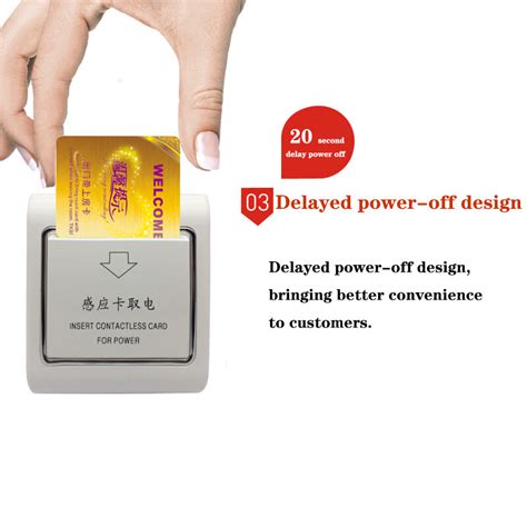 화이트 호텔 키 카드 에너지 절약 스위치 보호기 방에 삽입 키 카드 전원 공급 1 년 보증 표준 크기 1356mhz M1 액세스 제어