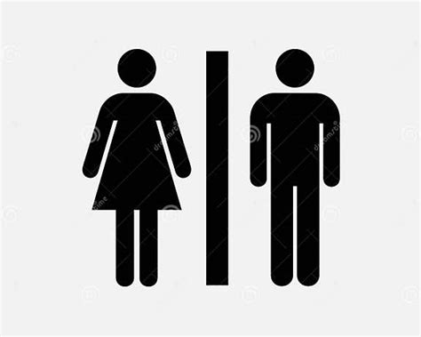 Bathroom Sign Icon Restroom Toilet Gender Boy Girl Man Woman Male