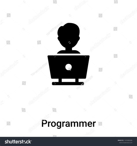 Programmer Vector Isolated On White Background Stock Vector Royalty Free 1181885656 Shutterstock