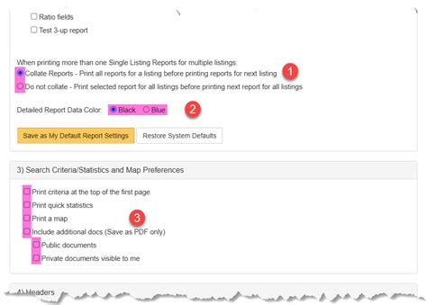Set Default Print Settings Connectmls