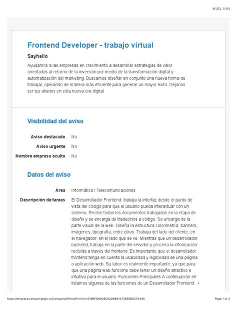 frontend developer pdf red mundial internet y web