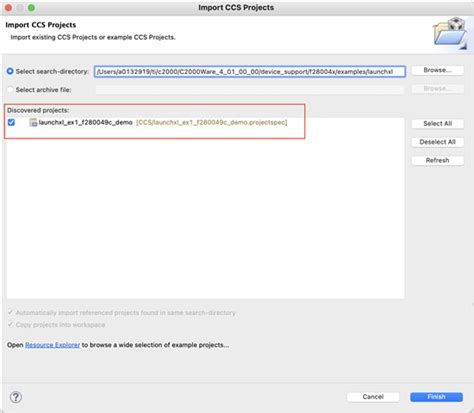 Launchxl F C Can T Import Launchxl Demo Project In Ccs C Microcontrollers Forum