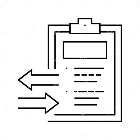 Import And Export Document Line Icon Vector Illustration Stock Vector Illustration Of Symbol