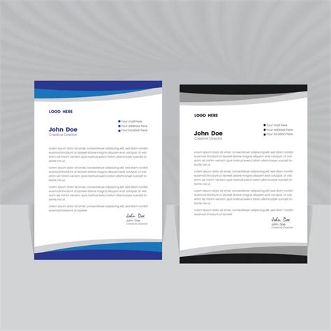 Дизайн шаблона фирменного бланка Modern Creative Премиум вектор