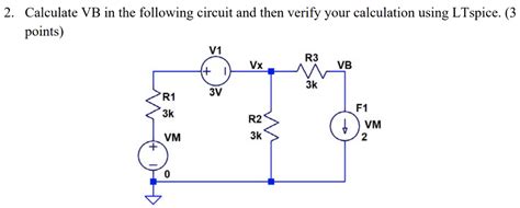 Solved 2 Calculate VB In The Following Circuit And Then Chegg Com