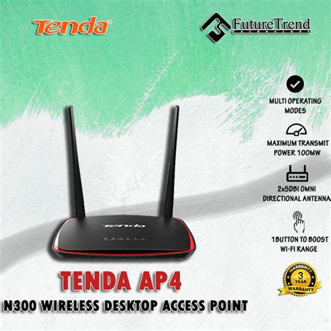 Tenda Ap4 Wireless Ap N300 Wireless Desktop Access Point Ap Univesal Repeater Wisp Client Client