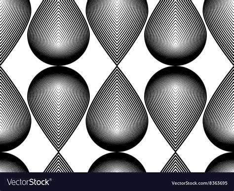 Ornate Monochrome Abstract Background With Black Vector Image