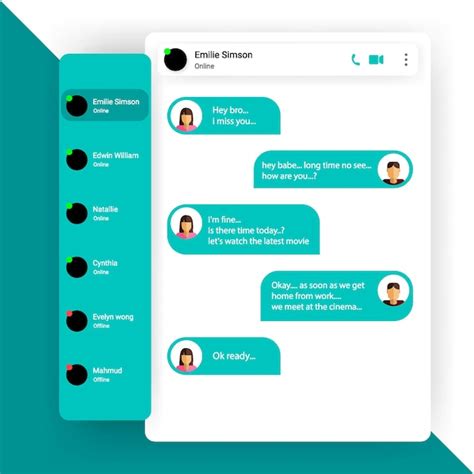 Premium Vector Ui Chatting Float App Template
