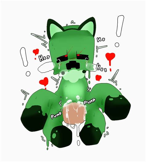 Rule 34 Creeper Cum Cum In Pussy Cum Inside Cute Female Feral Heart Shaped Pupils Minecraft