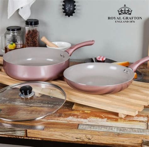 새상품 로얄그래프톤 로사 인덕션 프라이팬 3종세트 세컨웨어