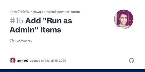 Add Run As Admin Items Issue Kerol R Windows Terminal Context Menu Github