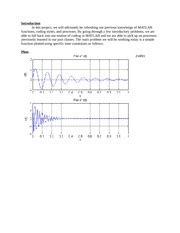 ECE 301 Project 1 Basic Computations And Plots Introduction In This Project We Will