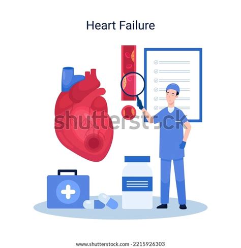 Heart Disease Concept Illustration Vector Heart Stock Vector Royalty