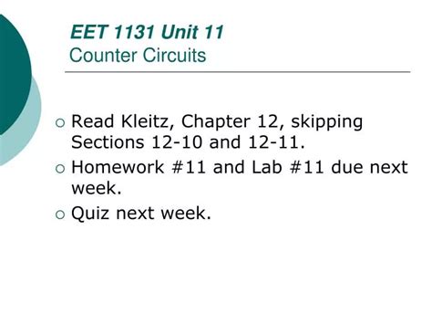 ppt eet 1131 unit 11 counter circuits powerpoint presentation free