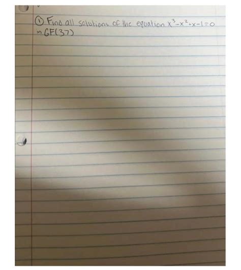 answer this with respect to the finite field gf 37