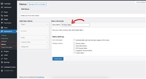 Cách Tạo Menu trong Wordpress cho người mới giây Tadola