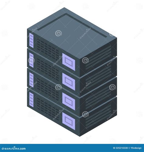 Modern Server Room Equipment Processing Data Stock Vector