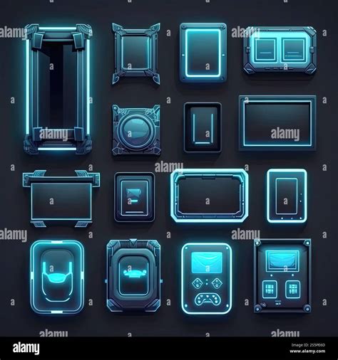Design Rectangle Frame Game Ai Generated Interface Background Gui