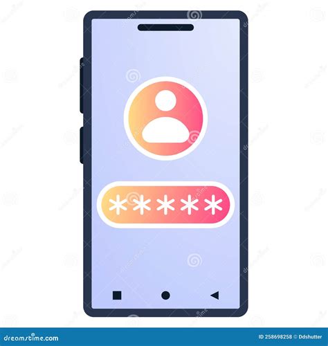 Account Login Screen On Smartphone App User Authorization Login