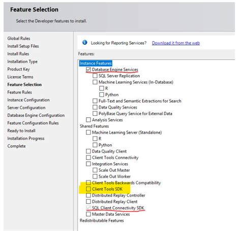 Client Tools Sdk Missing From Sql Server 2022 Setup Feature Selection Microsoft Qanda
