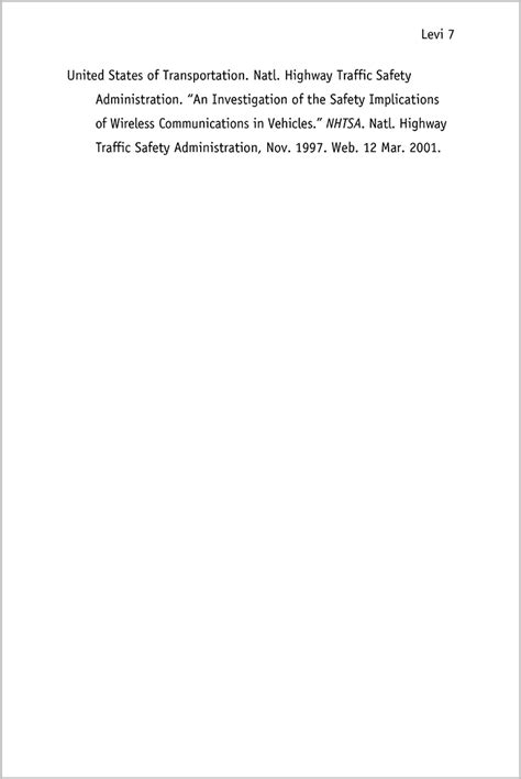 MLA Format Sample Paper With Cover Page And Outline MLA Format