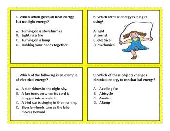 Basic Forms Of Energy Task Cards By Jennifer Crawford TpT