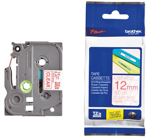 P Touch Tze Brother Labelling Tape Cassette Mm Red Clear At Reichelt Elektronik