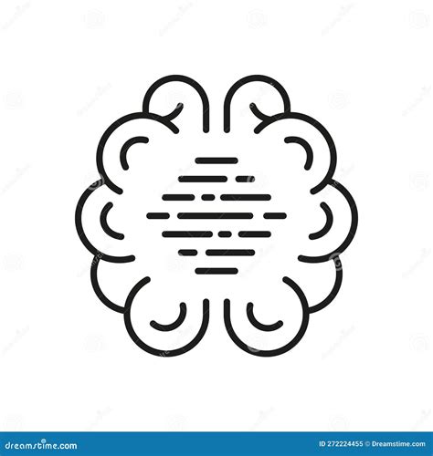 Tech Science Linear Pictogram Artificial Intelligence Symbol On White