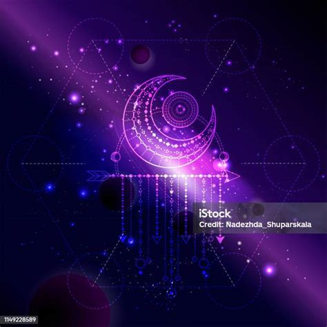 은하계와 별 공간 배경에 대 한 신성한 또는 신비한 상징의 벡터 일러스트 0명에 대한 스톡 벡터 아트 및 기타 이미지 0명 Freemasons 과학 Istock