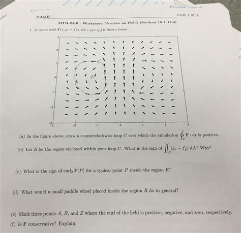 A Vector Field F X Y F X Y I G X Y J Is Shown Chegg
